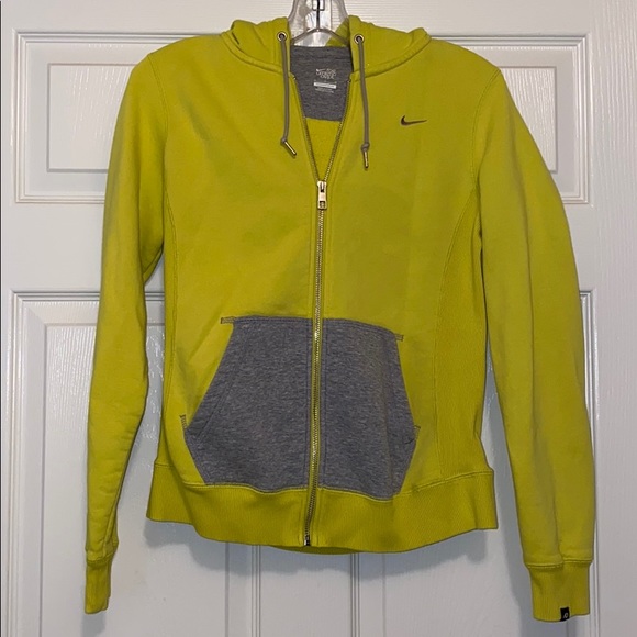 Nike | Jackets & Coats | Nike Yellow Grey Jacket | Poshmark